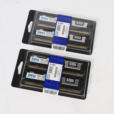Lot of 2 Dell 8GB Server Memory Upgrade Kit SNP9F035CK2/8G 2x4GB PC2 ...