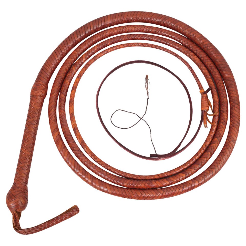 Handmade Real Leather Bullwhip 8 Feet Long 16 Plait High Quality Brown ...
