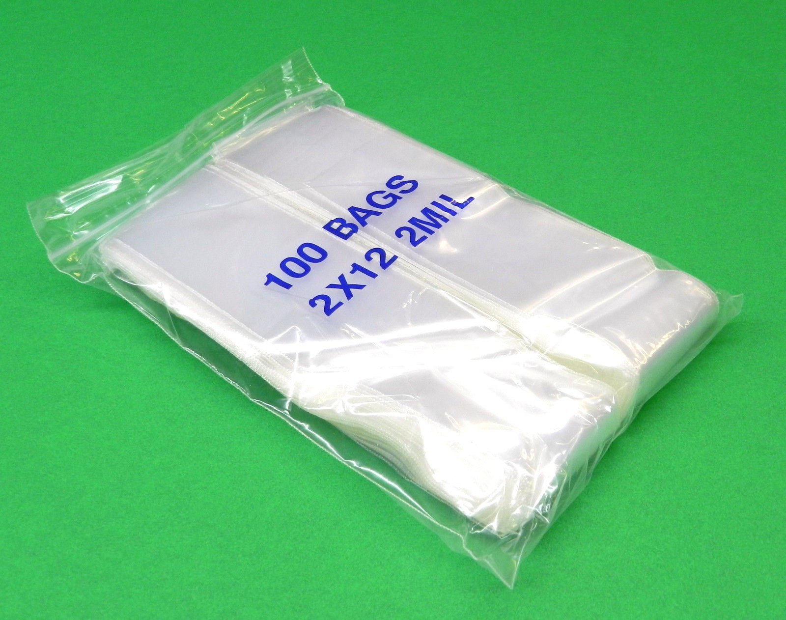 2x12 Zippit Reloc Bags Clear 2 Mil Poly 100 Pcs Reclosable Zip Seal ...