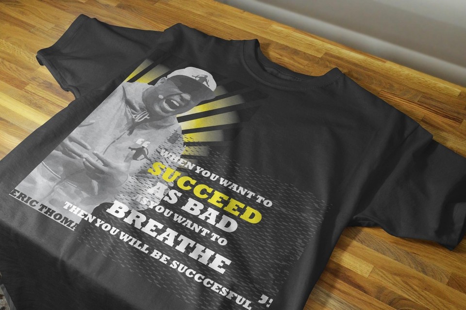 Eric Thomas Motivation Succeed Breathe BLACK T Shirt Fast Shipping | eBay