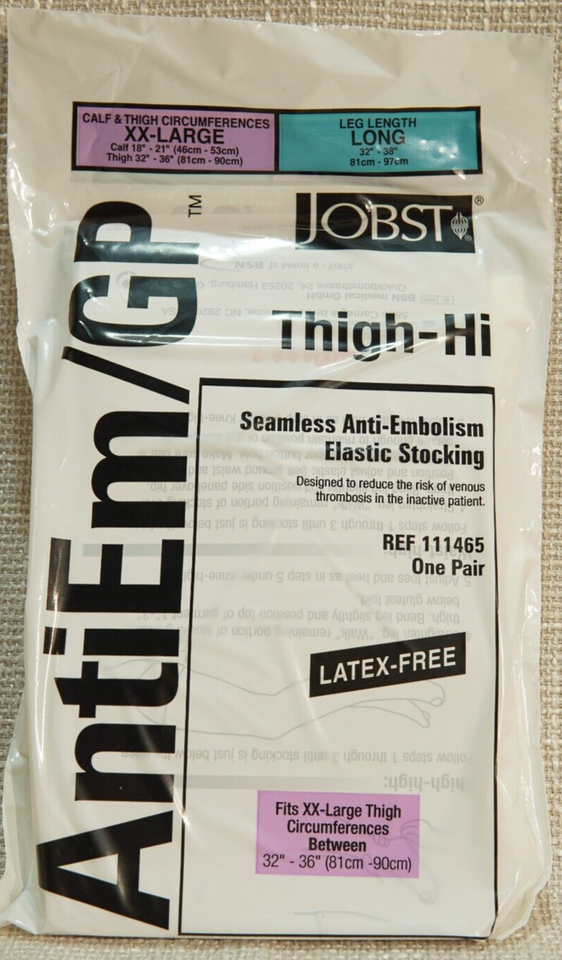 Anti-embolism Stocking JOBST® Thigh High 2X-Large / Long White Ref ...