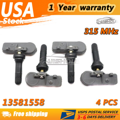 (4) 13581558 NEW Tire Pressure Monitor Sensors TPMS For GM Chevy GMC ...