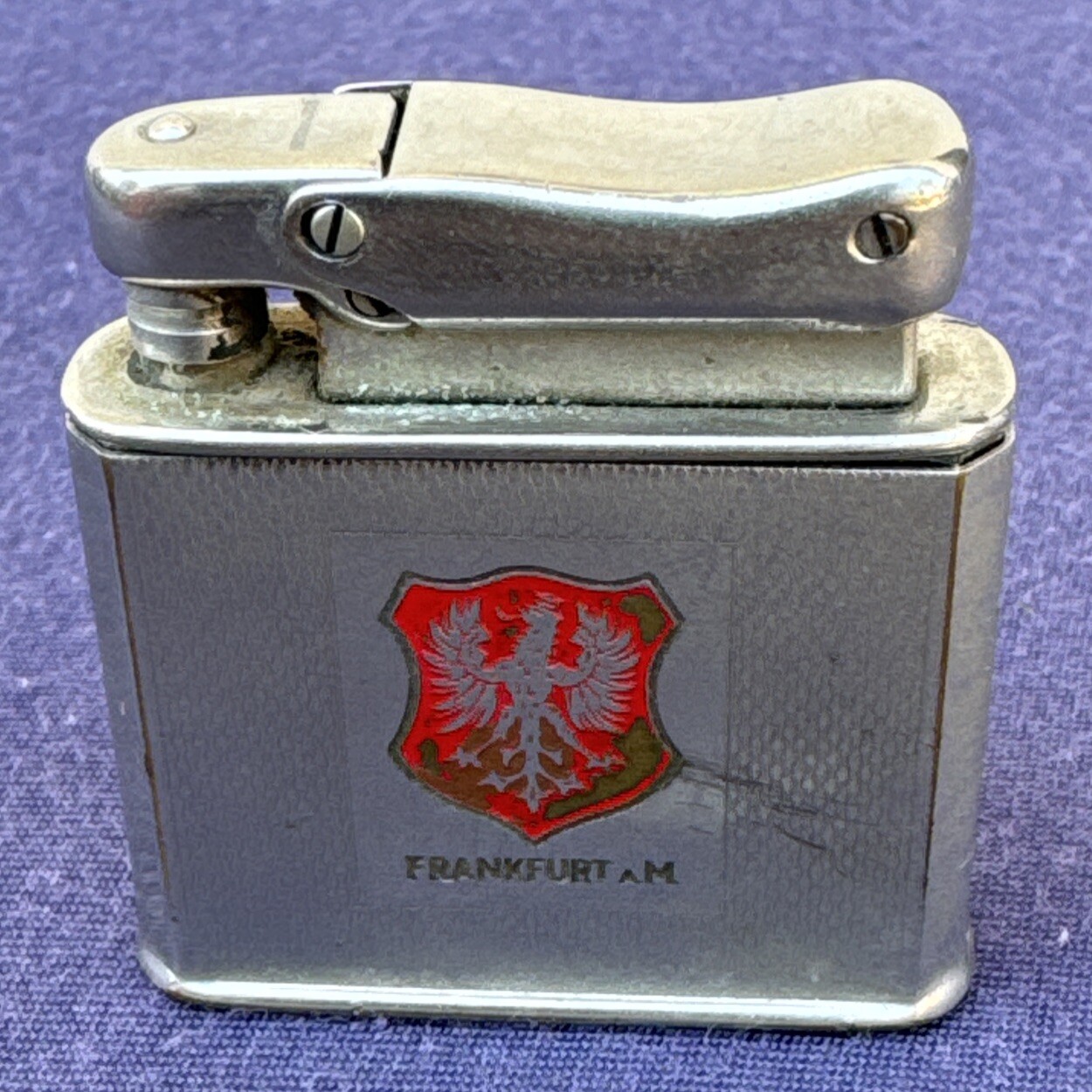Vintage Ibelo Monopol Lighter Fankfurt Germany engraving Shield | eBay
