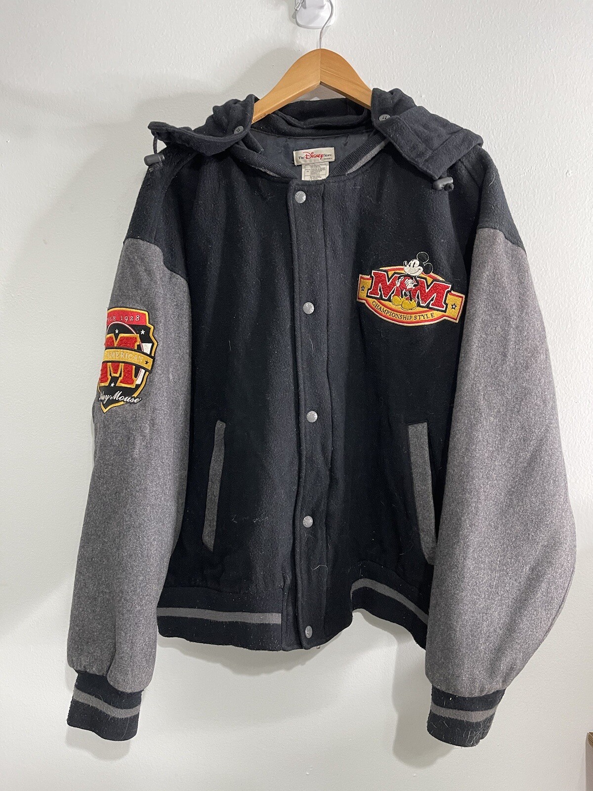 Disney Mickey Mouse Varsity Jacket Bomber Letterman C… - Gem