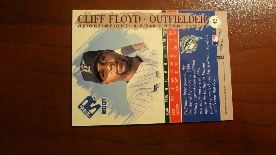 2001 PACIFIC PRIVATE STOCK #46 CLIFF FLOYD BASEBALL CARD | eBay