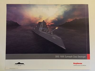 28 X 22 poster ZUMWALT CLASS DESTROYER DDG-1000 Raytheon Navy Military ...