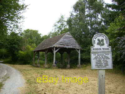 Photo 6x4 Entering School Wood on the Mortimer Trail near an old barn ...
