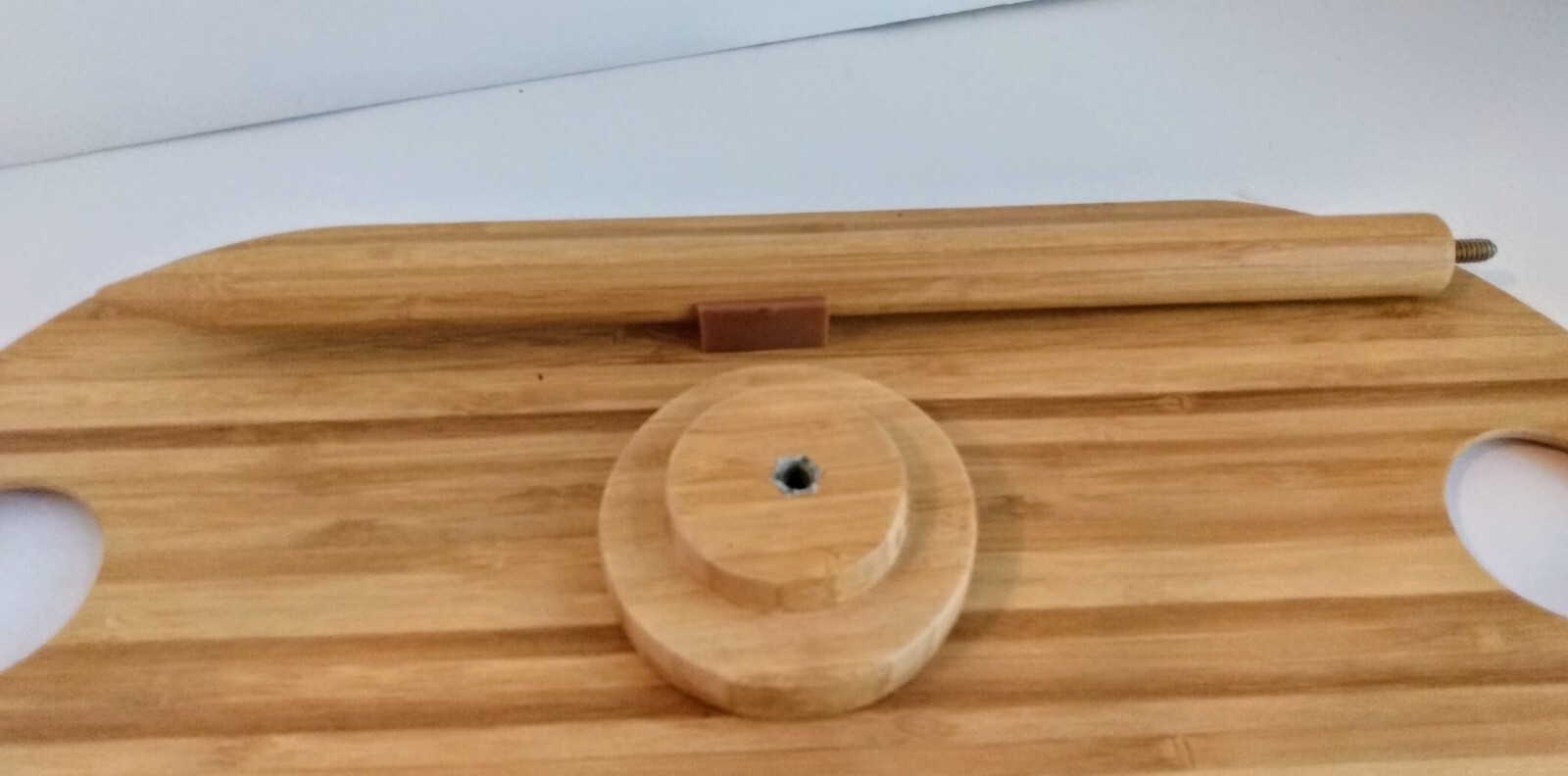 Tovolo Picnic Portable Wine Table Stake Bamboo Outdoor Cheese Platter ...