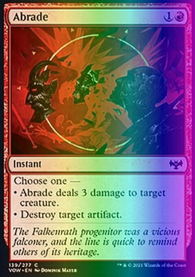 MTG Magic the Gathering Abrade (139/596) Innistrad Crimson Vow LP FOIL ...