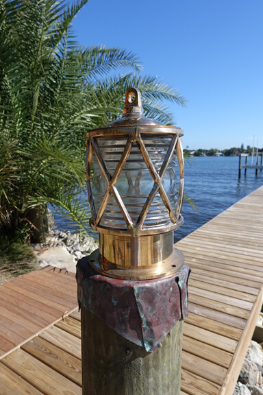 Belfast European Nautical Bronze Piling Nautical Dock Light - marine ...