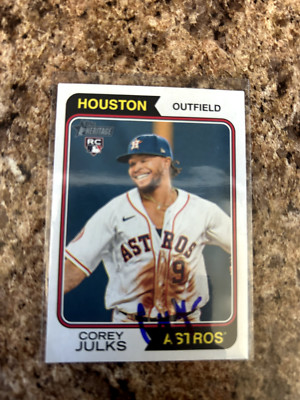 Corey Julks Signed 2023 Topps Heritage Houston Astros Auto # 623 | eBay