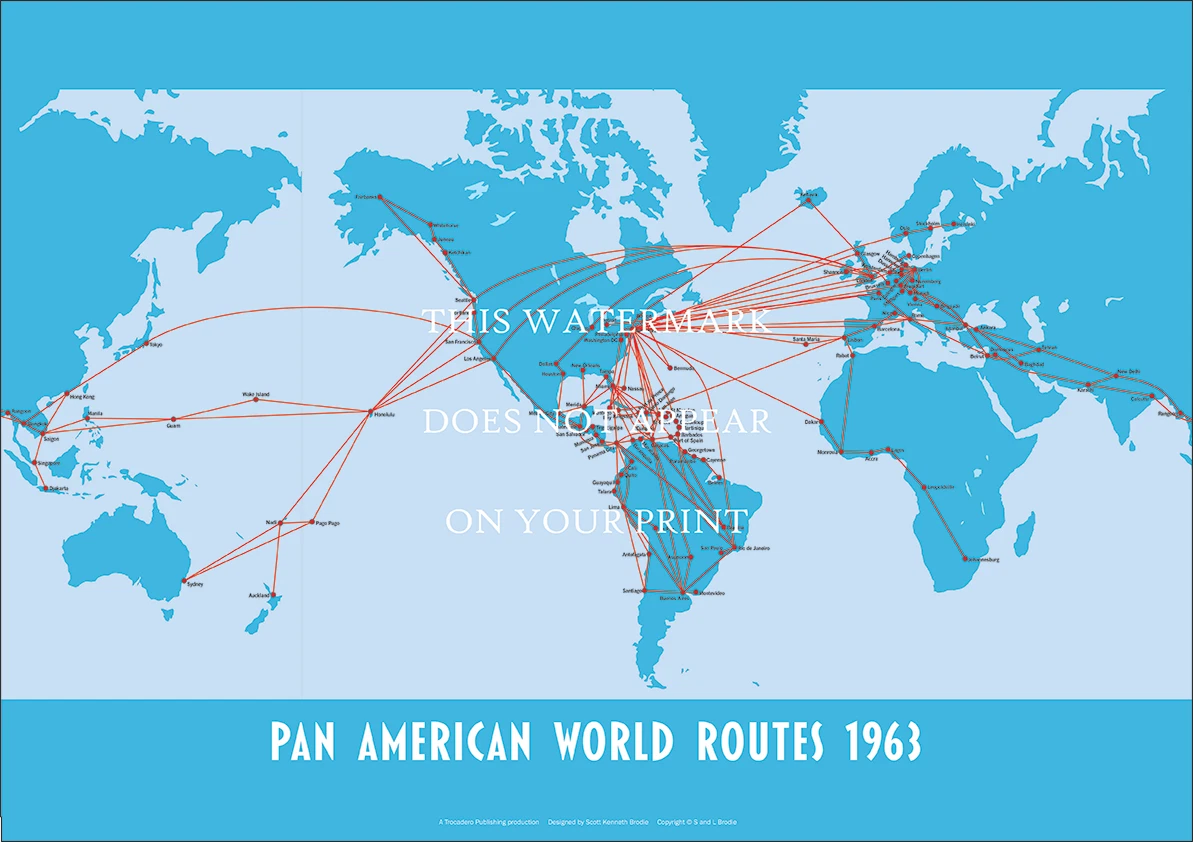 Pan Am Route Map