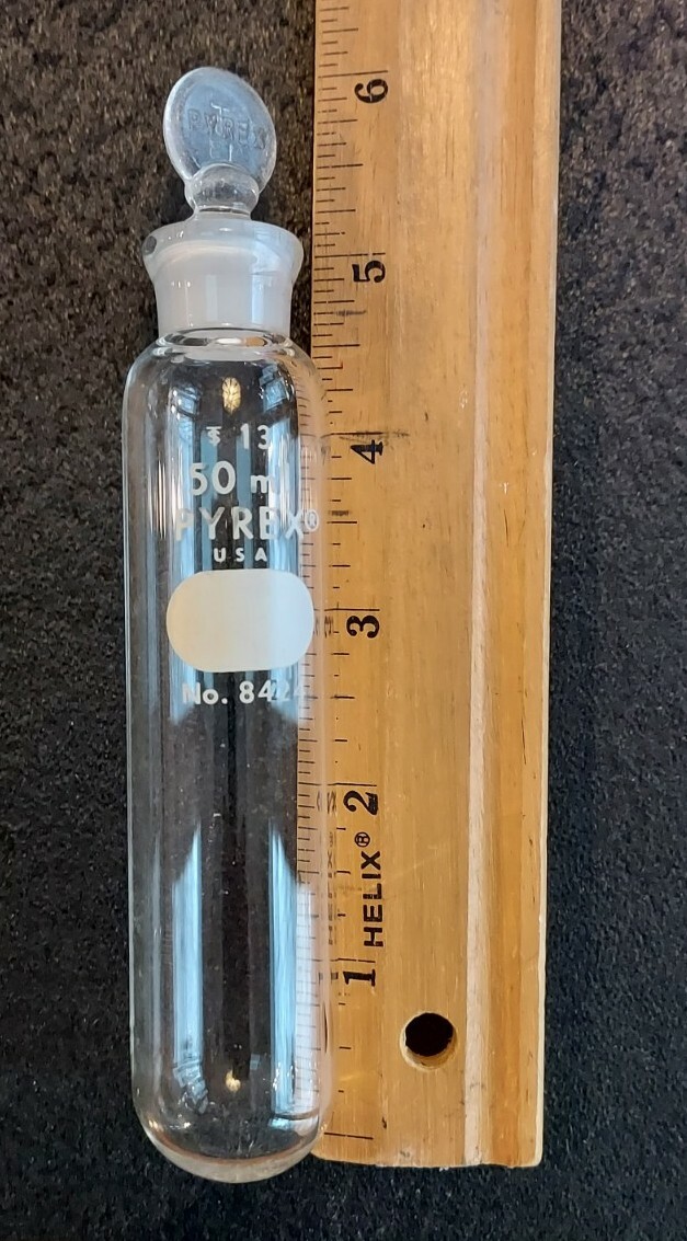 Pyrex Glass 50mL Round Bottom Centrifuge Tube w/ Pennyhead Stopper | eBay