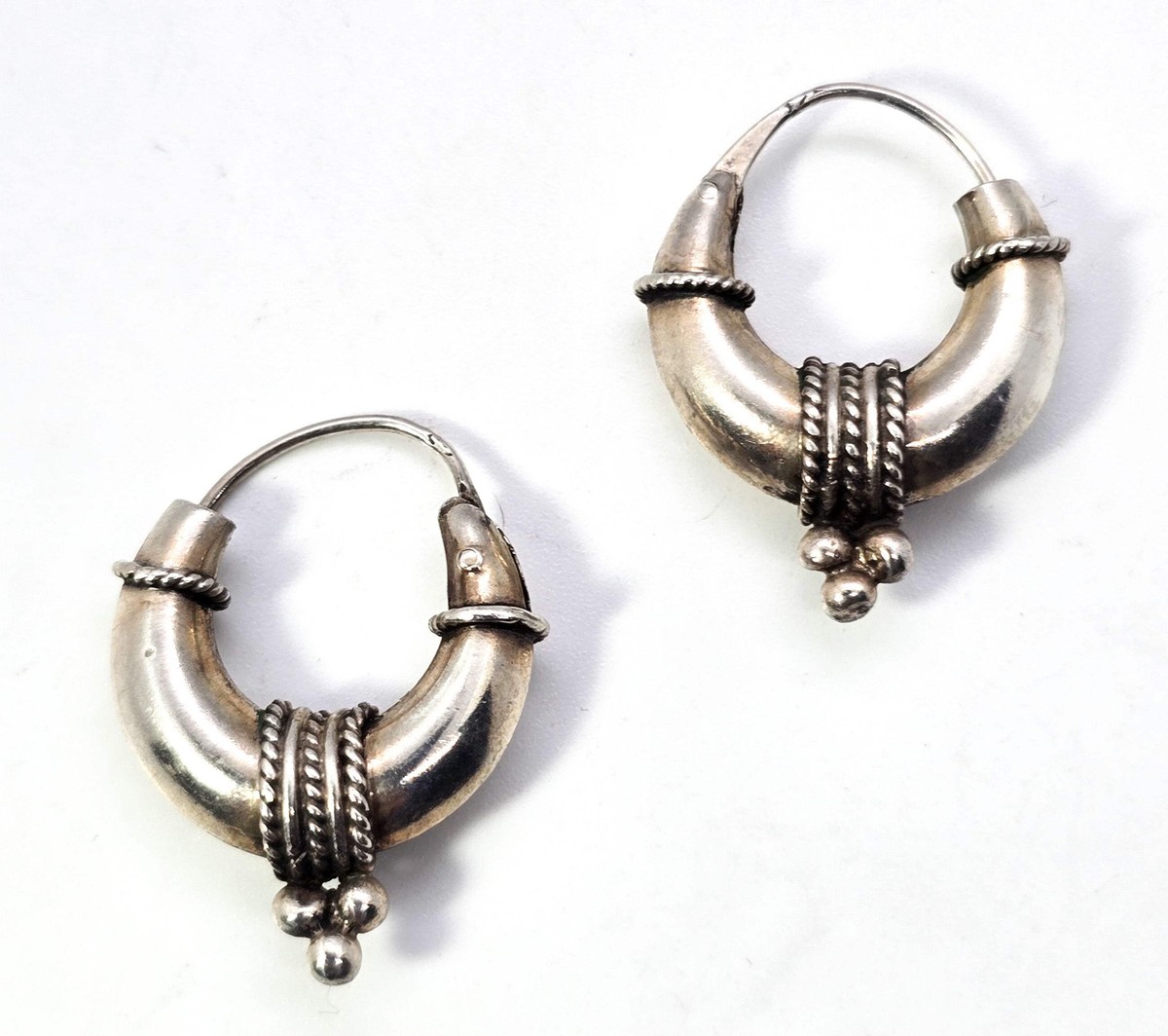 Bali Inspired Earrings YAAX Hoops | Bali Style Silver Hoop Earring
