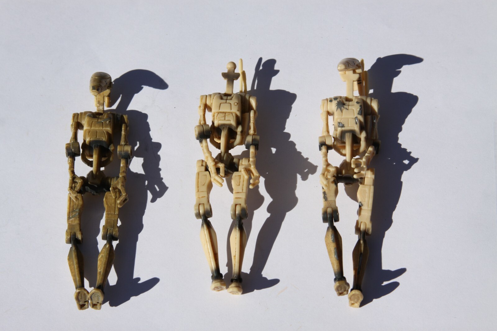 Star Wars 1999 BATTLE DROID Lot (dirty, clan, shot), HASBRO Episode 1 ...