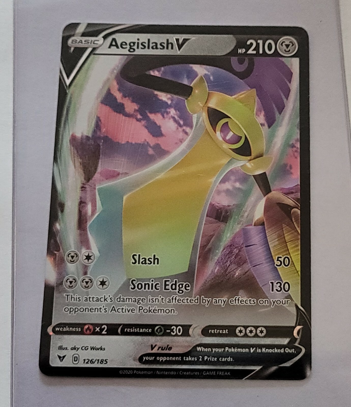 Pokémon TCG Aegislash V Vivid Voltage 126/185 Regular Ultra Rare | eBay