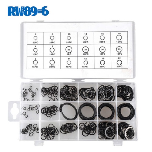 300pcs External Snap Ring Set C Clips Assortment Retaining Clip Circlip ...