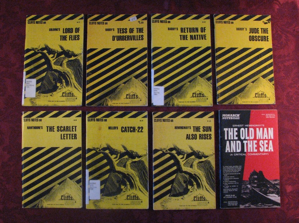82 Different Cliffs Notes Study Guides Lot Literary Classics ...