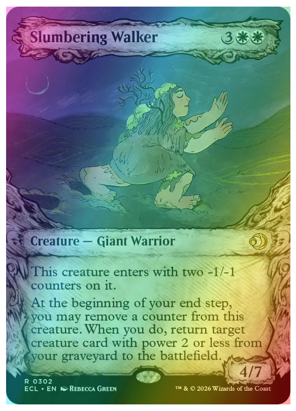 Slumbering Walker - Foil - Showcase Lorwyn Eclipsed MTG | eBay UK