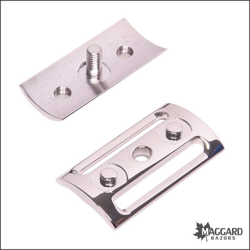 Maggard Razors SS70 Machined Stainless Head with MR11 Handle, DE Safety ...