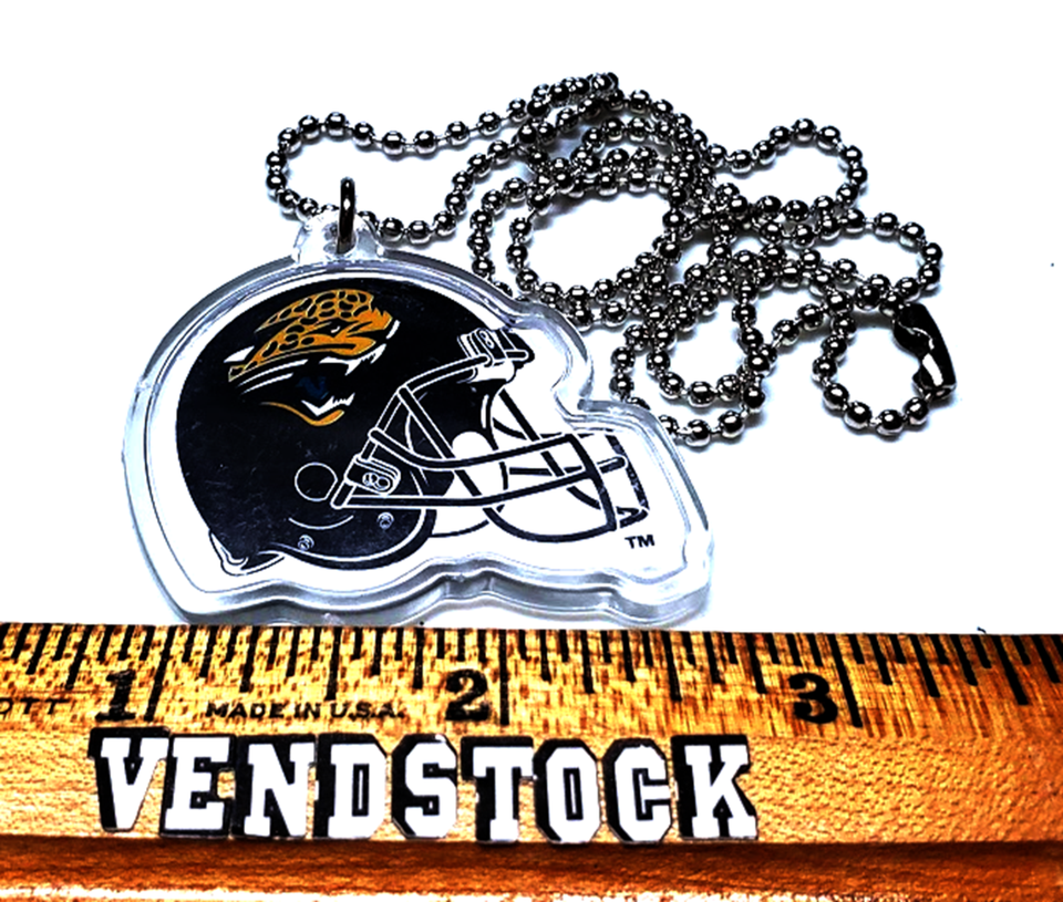 JACKSONVILLE JAGUARS PENDANT 21" CHAIN DIECUT HELMET 2 SIDE LICENSED ...