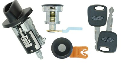 Ford Explorer 1998-2000 Ignition & 2 Black Door Locks w/ 2 Ford ...