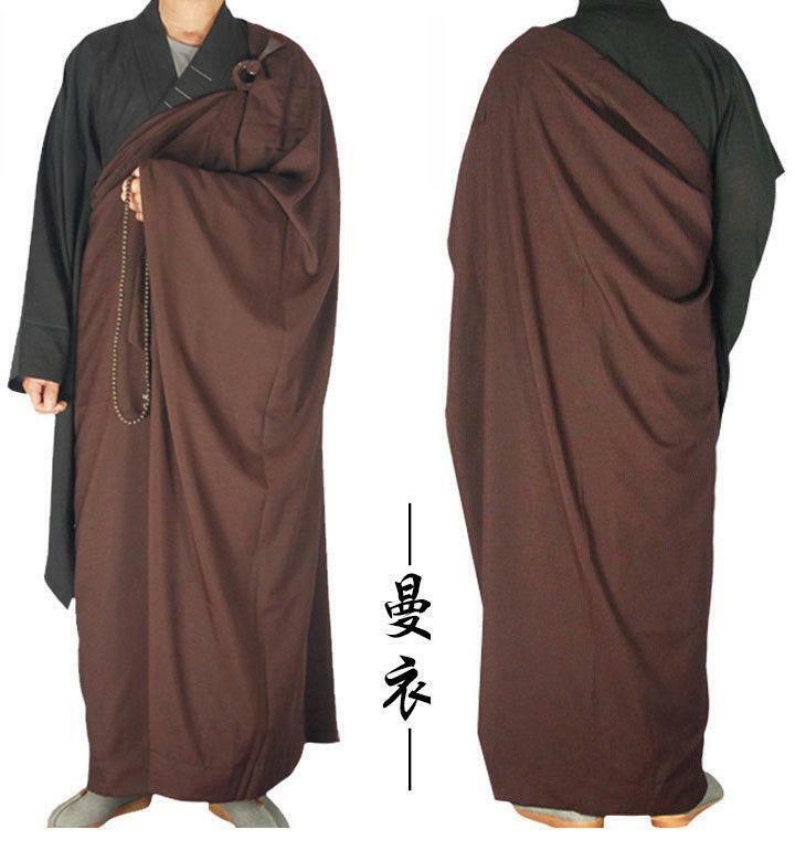 Shaolin Monk Dress Zen Buddhist Kesa Priest Cassock Robe Meditation ...