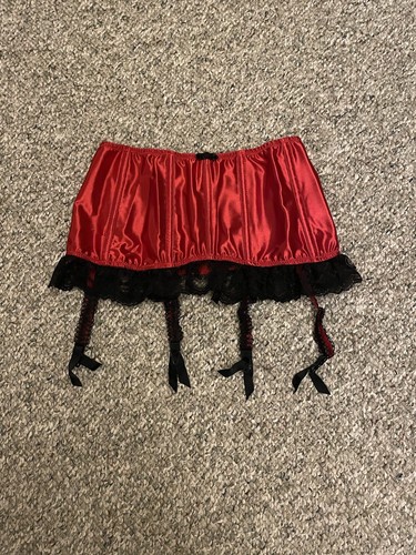 Vintage Victoria’s Secret Satin Second skin Garter With Boning Red ...