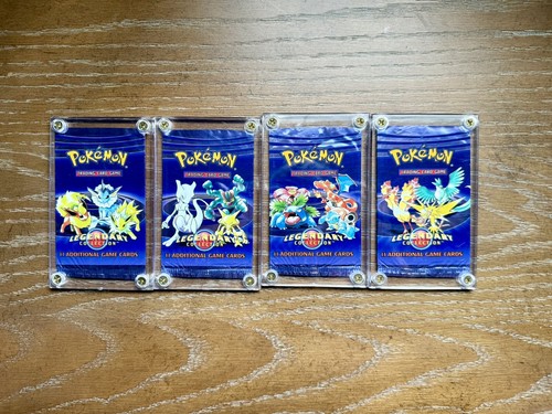 ⭐️🔥 (4) Legendary Collection Empty Packs! Rare Pokémon Packs! W/ Cases ...