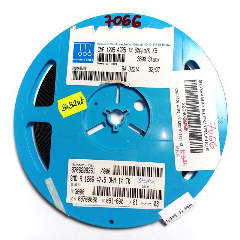 47R5 47.5R 1206 1% 50ppm Microtech CMF Precision Thin film resistor ...