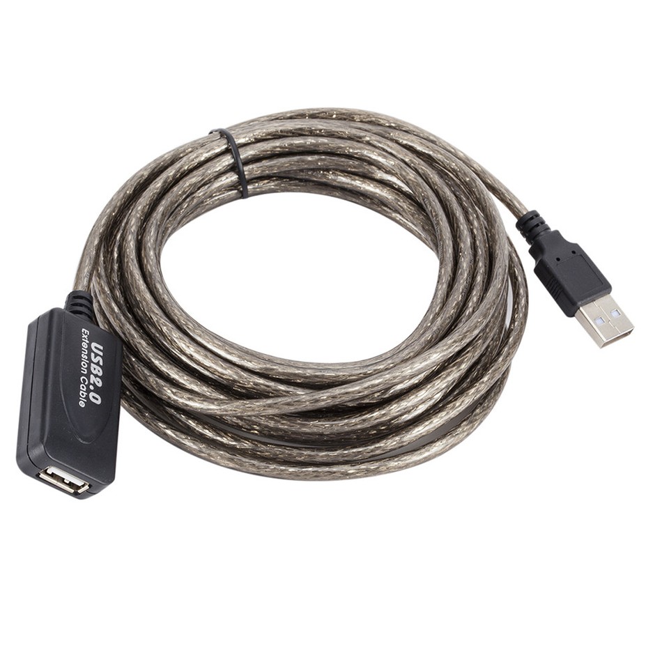 5/10/15m USB 2.0 Extension Cables Male to Female Active Repeater ...