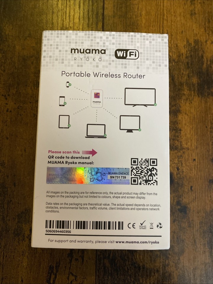 Muama Ryoko Portable Wi-Fi Hotspot Modem Wireless Router 4G Internet ...