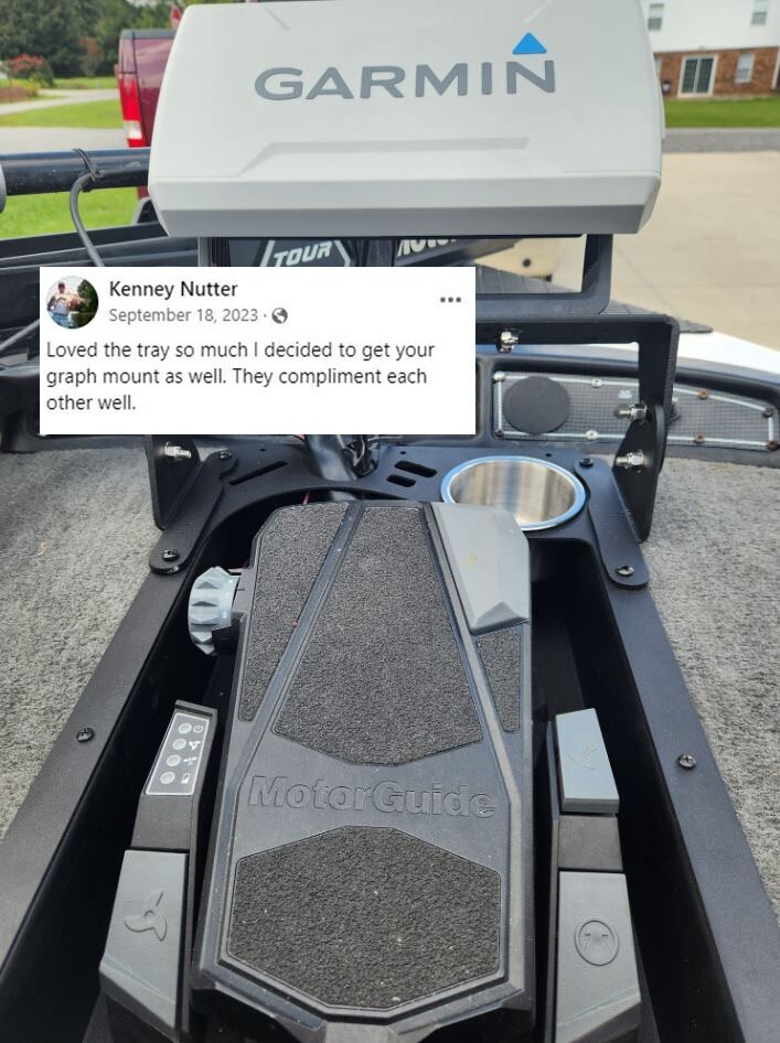 Premium Pre-Drilled Ultrex Recessed Trolling Motor Foot Pedal Pan Tray ...