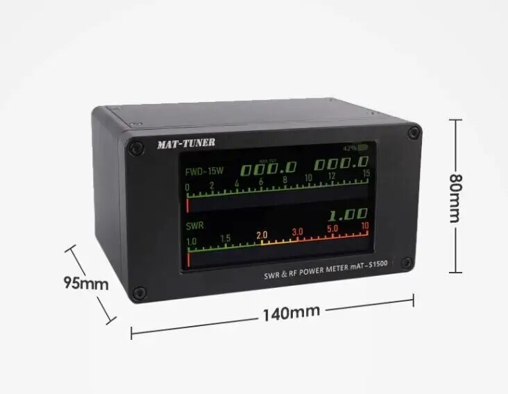 mAT-S1500 1500W 1.8-54MHz SWR & Power Meter For HF Shortwave Radio 4 ...
