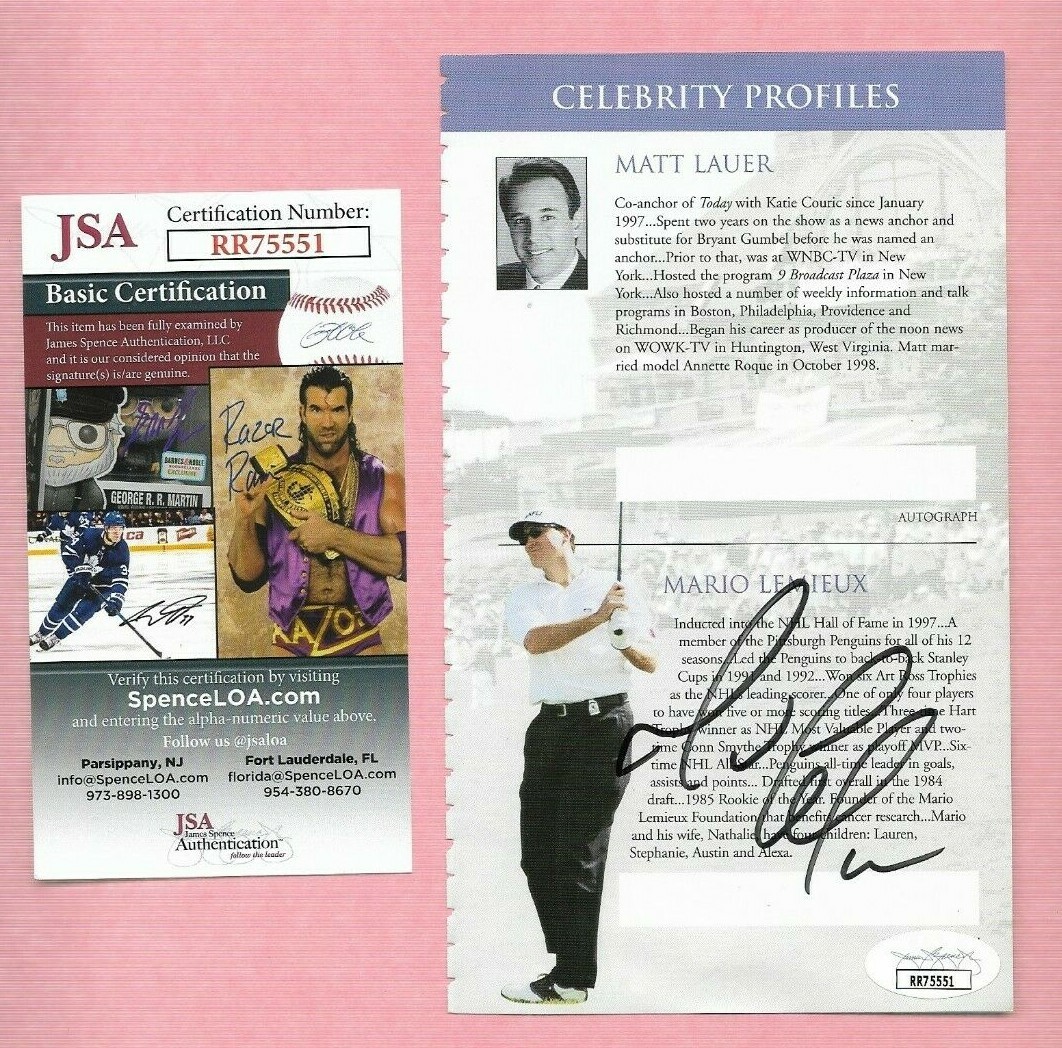 Mario Lemieux | Autographed Hockey Memorabilia & NHL Merchandise