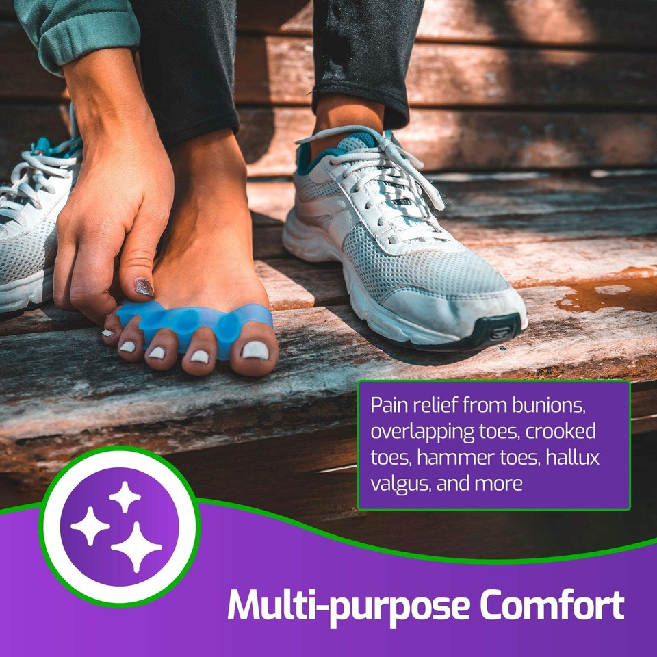 Gel Toe Separators - Toe Spreaders - Fix Overlapping Toes Bunions - 2 ...