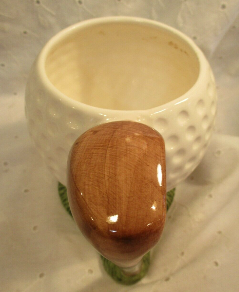 RARE Vintage 1974 Russ Berrie Ceramic Golf Ball & Wood Club Planter ...