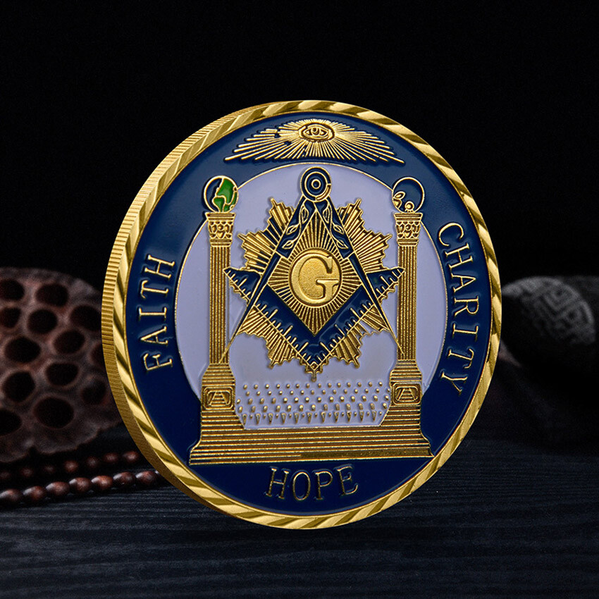 Masonic Hope Faith Charity Freemasonry Member Masonic Medal Challenge ...