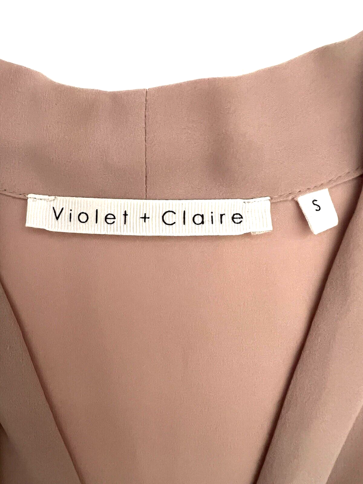 Violet and Claire V neck sleeveless blouse top sheer Size S Light Pink | eBay