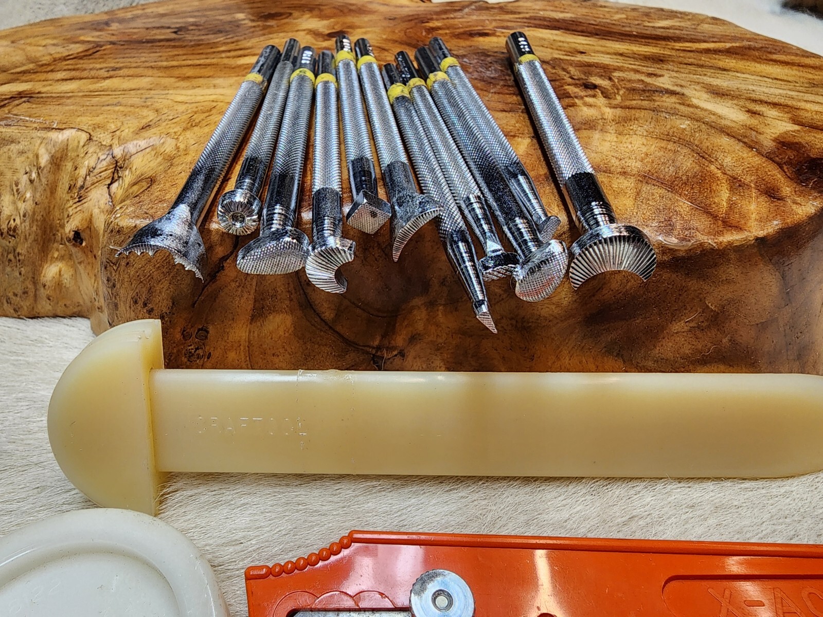 Lot Of 11 Vintage Craftool Leather Stamps Tools Swivel Knife, Creaser ...