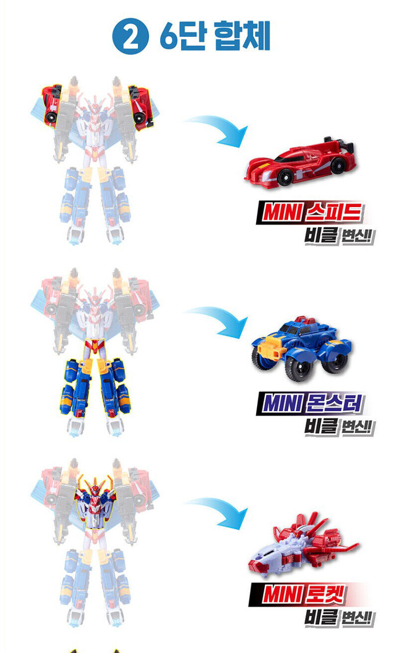 TOBOT V MINI MASTER V 6-Integration Transforming Robot Cars Vehicles ...