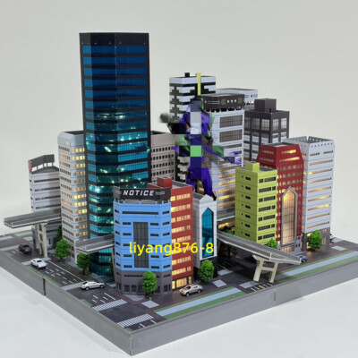 1/350 Urban Building Model Building Road Model Scene Set for Ultraman ...