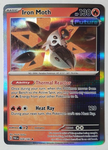HOLO Iron Moth 028/182 NM / M - Paradox Rift Pokemon Card - $2 Combined ...