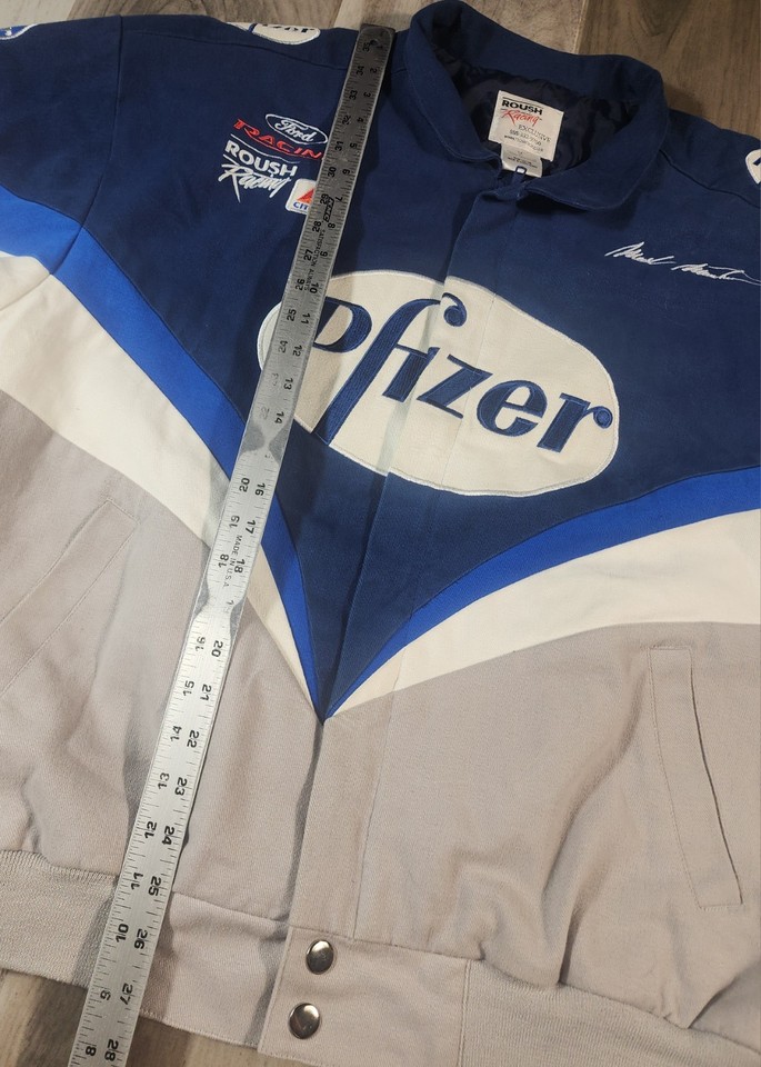 Vintage Chase Authentics Pfizer Roush Racing Ford Jacket Mark Martin #6 ...