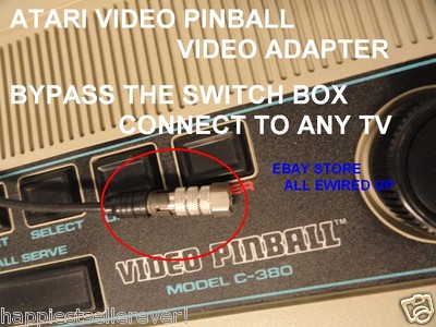 Atari Video Pinball TV RF Cable Connector Switch Box Video Game ...