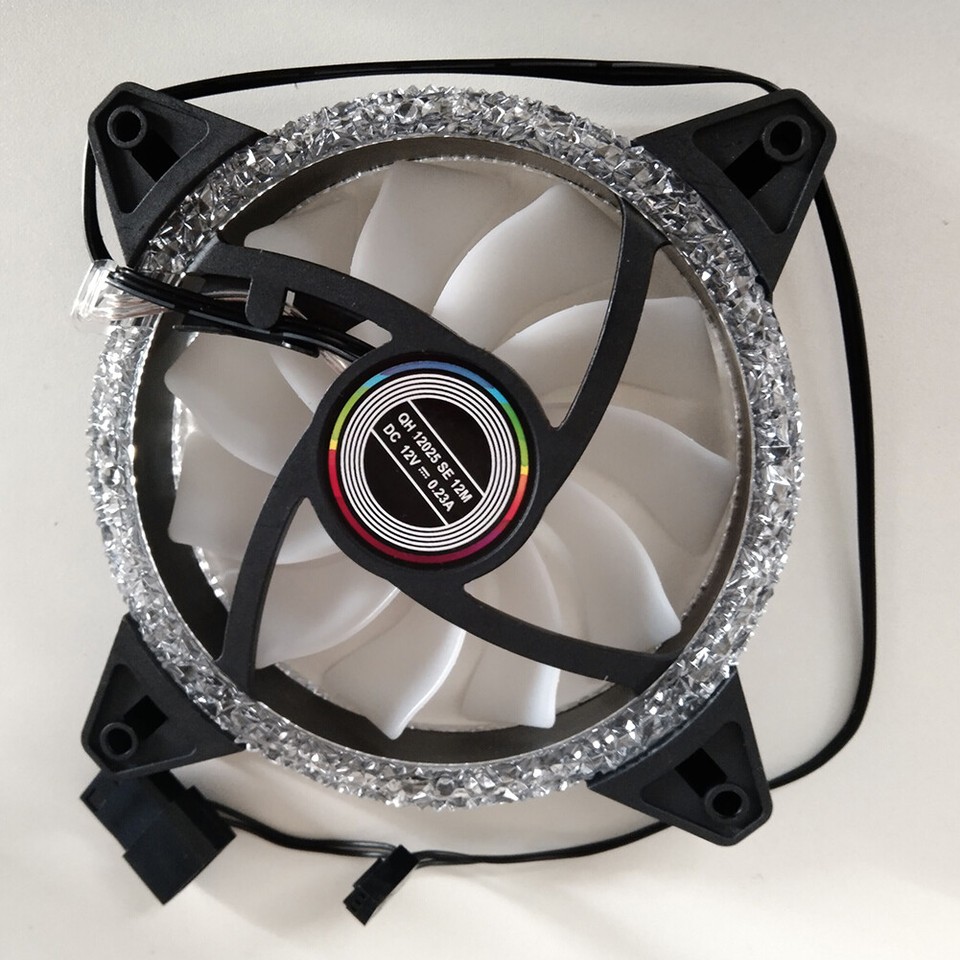 120mm Fan RGB/Colorful Computer Case Fans Cooling Cooler Radiator DC ...