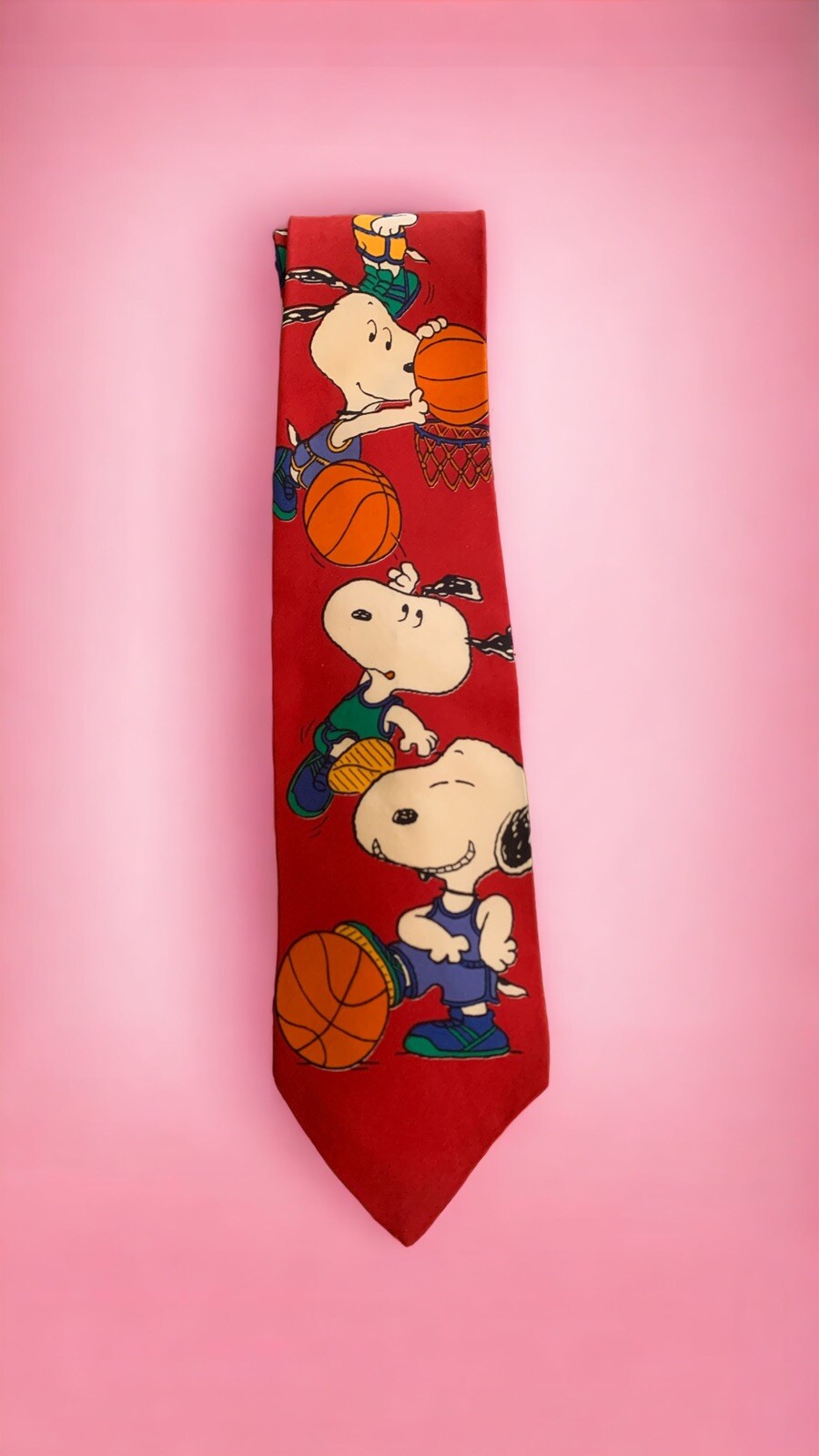 Vintage 1958 Snoopy Peanuts Basketball Theme Tie | eBay