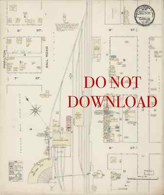 Poster 1885 Map Carlin Nevada Highly detailed street map 17" X 20" | eBay