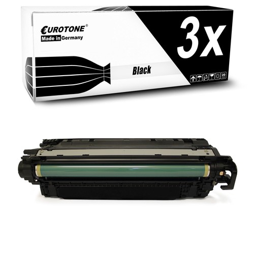 3x Eurotone Toner BLACK XXL für HP Color LaserJet CP-3525-N CP-3525-X ...