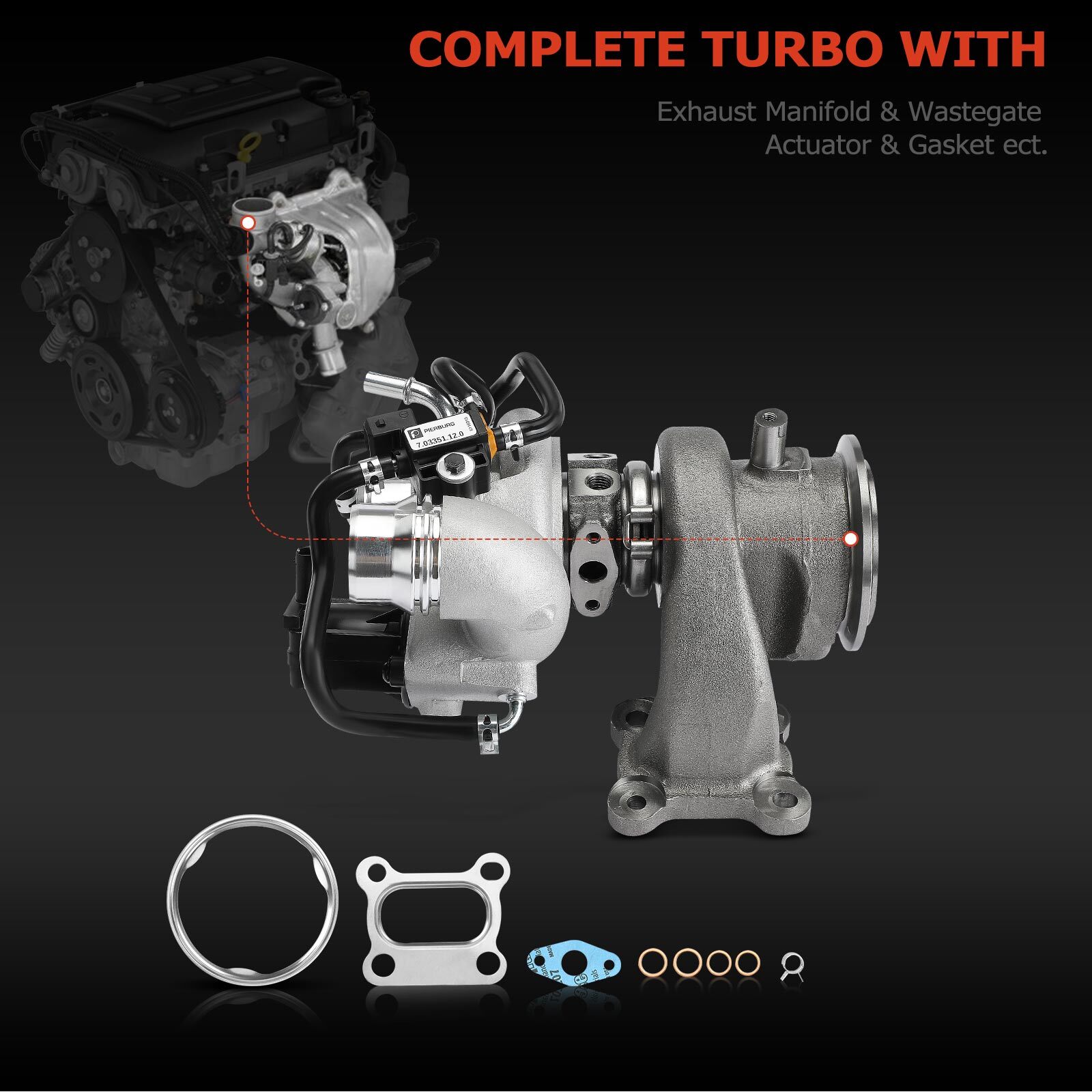 Turbo Turbocharger for Chevy Equinox GMC Terrain 2018 2019 2020 2021 ...
